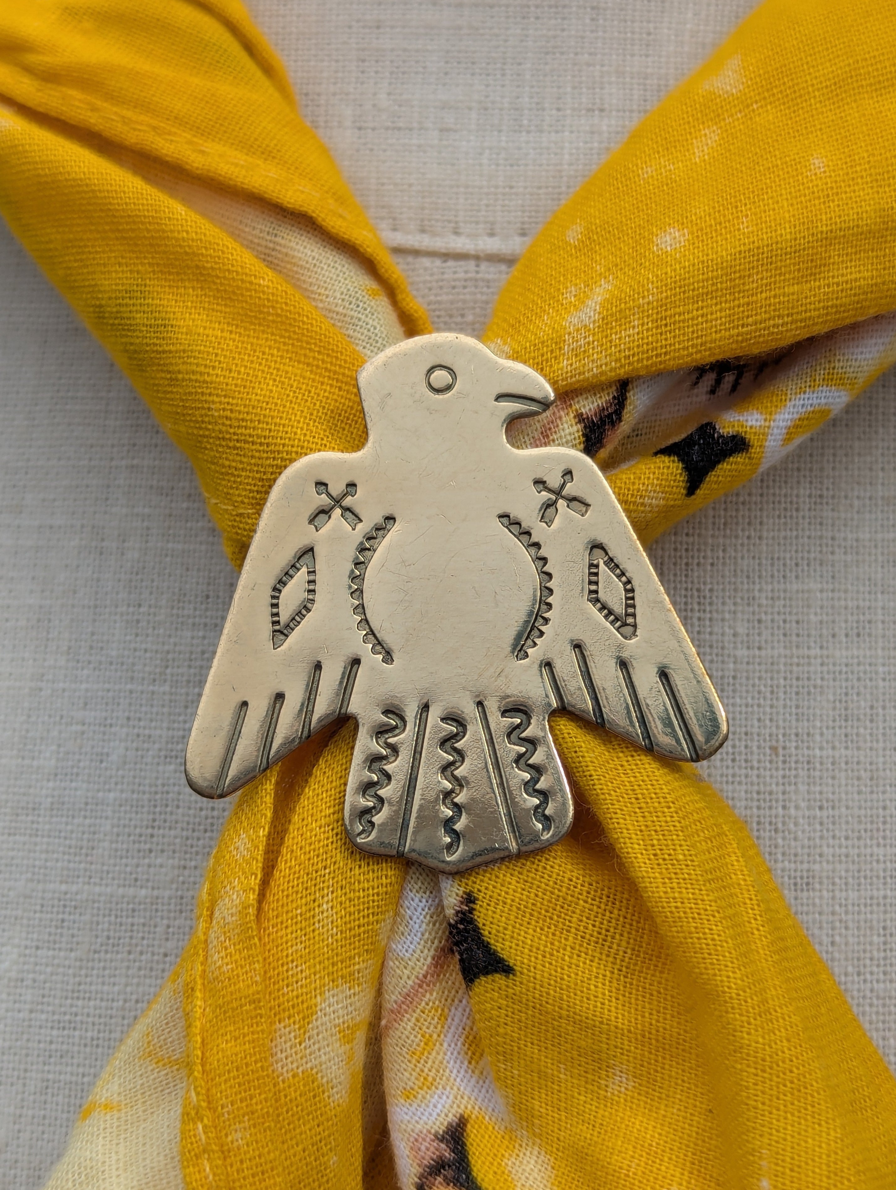 Brass Thunderbird Bandana Slide – Disco Moon Vintage